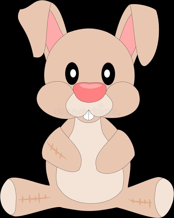 Cartoon plush bunny 2 stock illustration. Illustration of brown - 29126673
