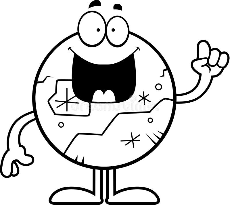 Sad Cartoon Pluto stock vector. Illustration of planet - 47066198