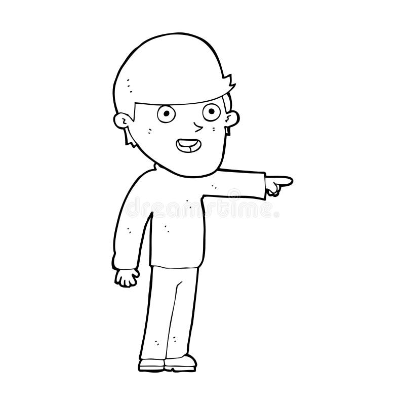 Cartoon pointing man stock illustration. Illustration of simple - 37025318