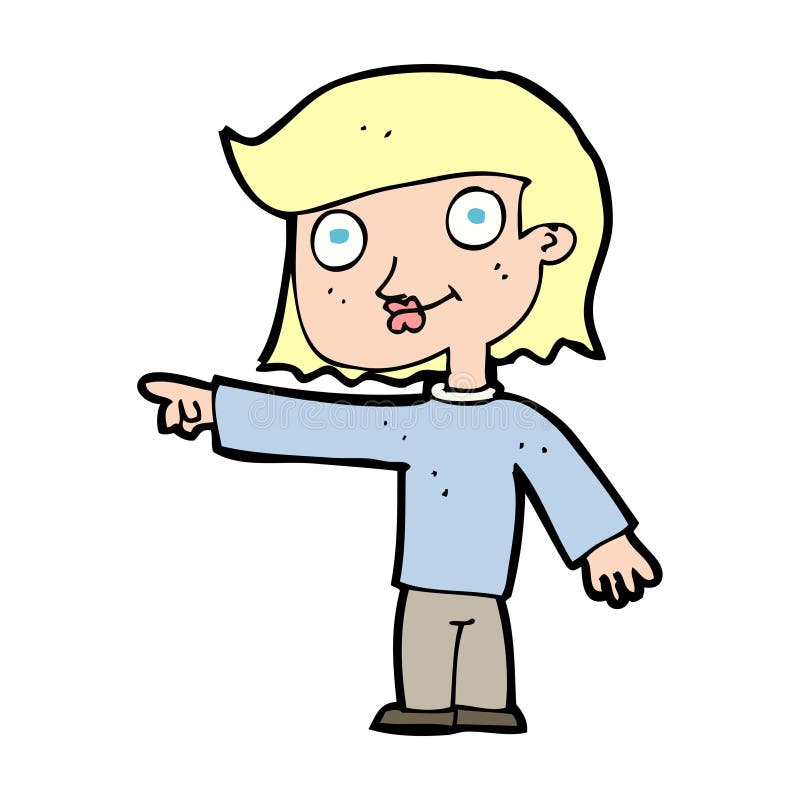 Cartoon pointing person stock illustration. Illustration of hand - 37010246