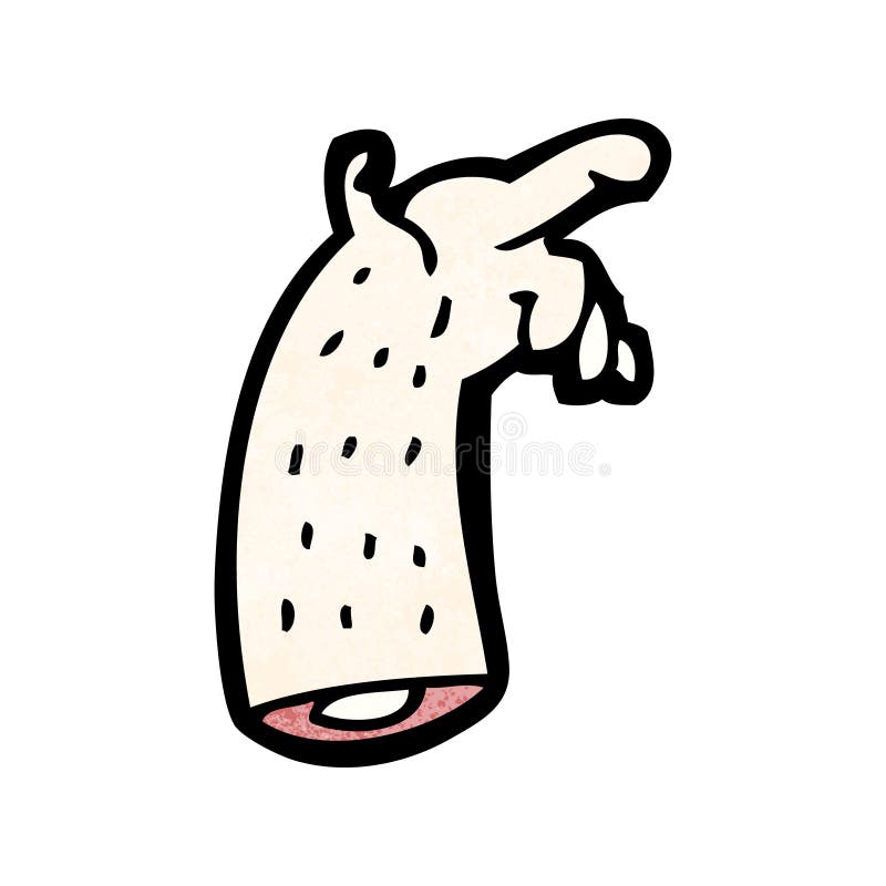 Cartoon Pointing Severed Arm Stock Vector - Illustration of drawing ...