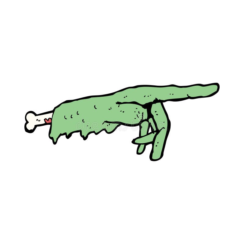 Cartoon Pointing Zombie Hand Stock Vector - Illustration of hand ...