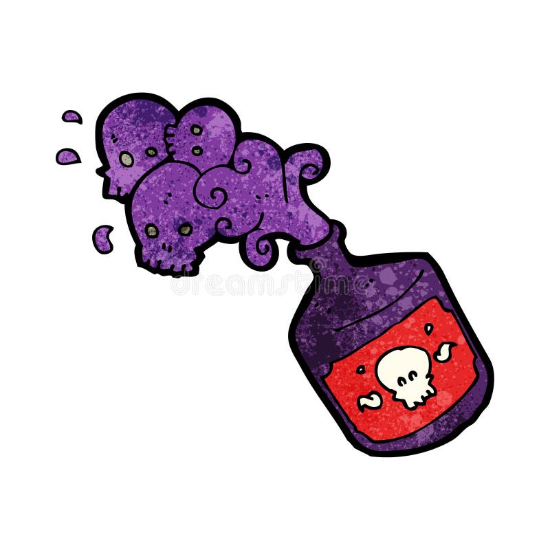 Cartoon poison bottle stock vector. Illustration of poison - 38091649