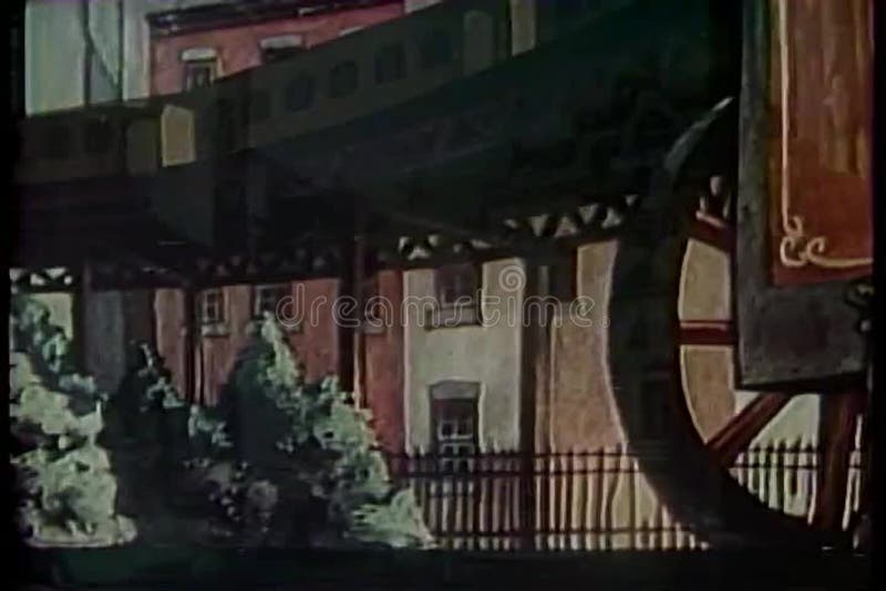 Cartoon Train Animation Scene. Train Moving in Beautiful Forest Stock ...