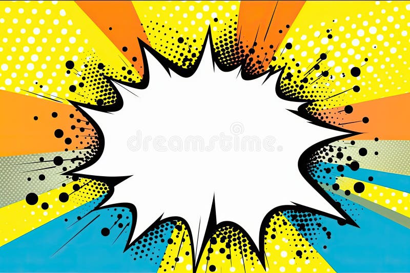 Cartoon Pop Art Explosion. Generative Ai Stock Illustration ...