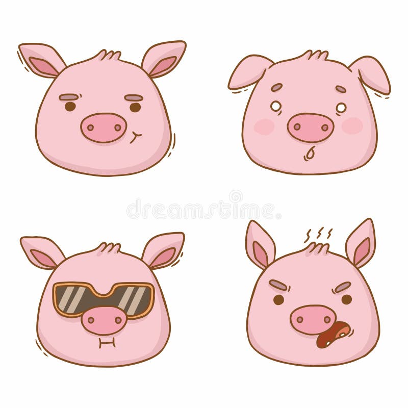 Scared Pig Cartoon Stock Illustrations – 401 Scared Pig Cartoon Stock ...