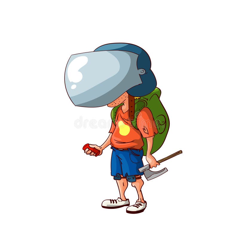 Cartoon Post Apocalyptic Survivor Illustration Stock Vector ...