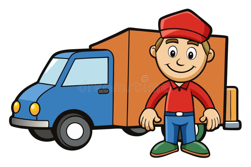 Cartoon Post Driver Tool Illustration Showing a Construction Worker ...