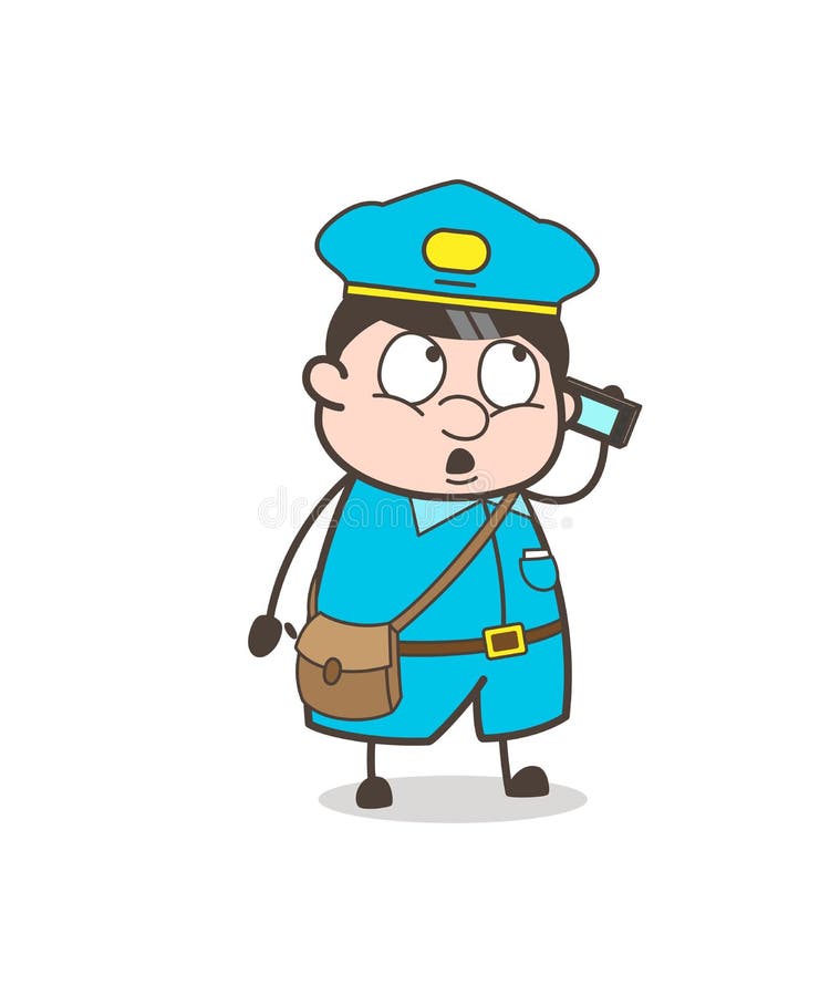 Cartoon Postboy Doing Prayer Vector Illustration Stock Illustration ...