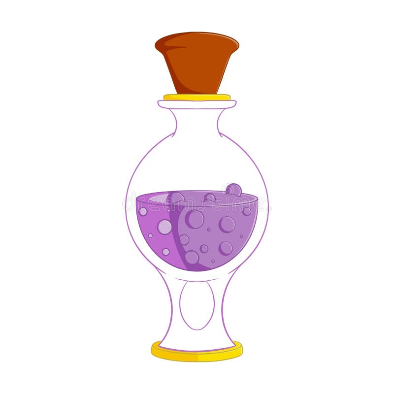 Cartoon potion bottle stock illustration. Illustration of design - 37024678