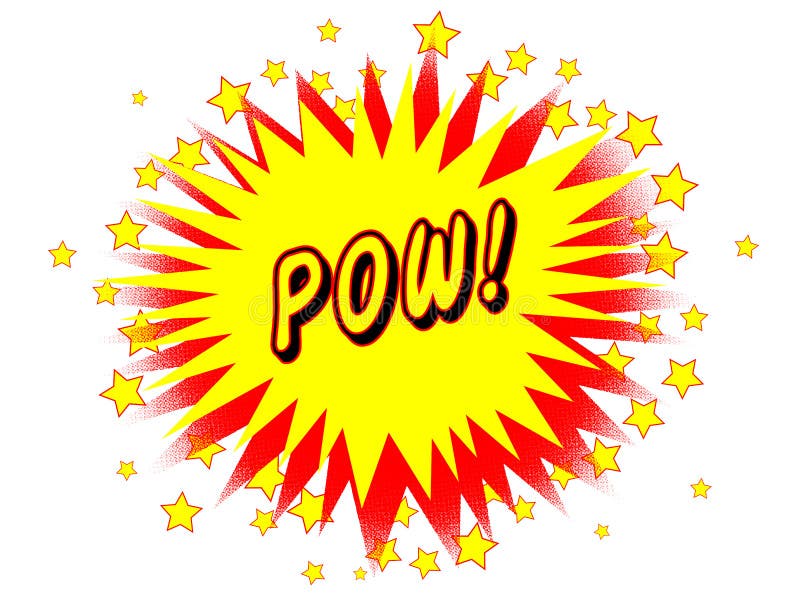 Cartoon Pow stock illustration. Illustration of bombing - 56352870