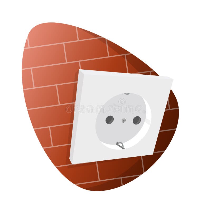 Cartoon power socket stock vector. Illustration of motif - 35876007