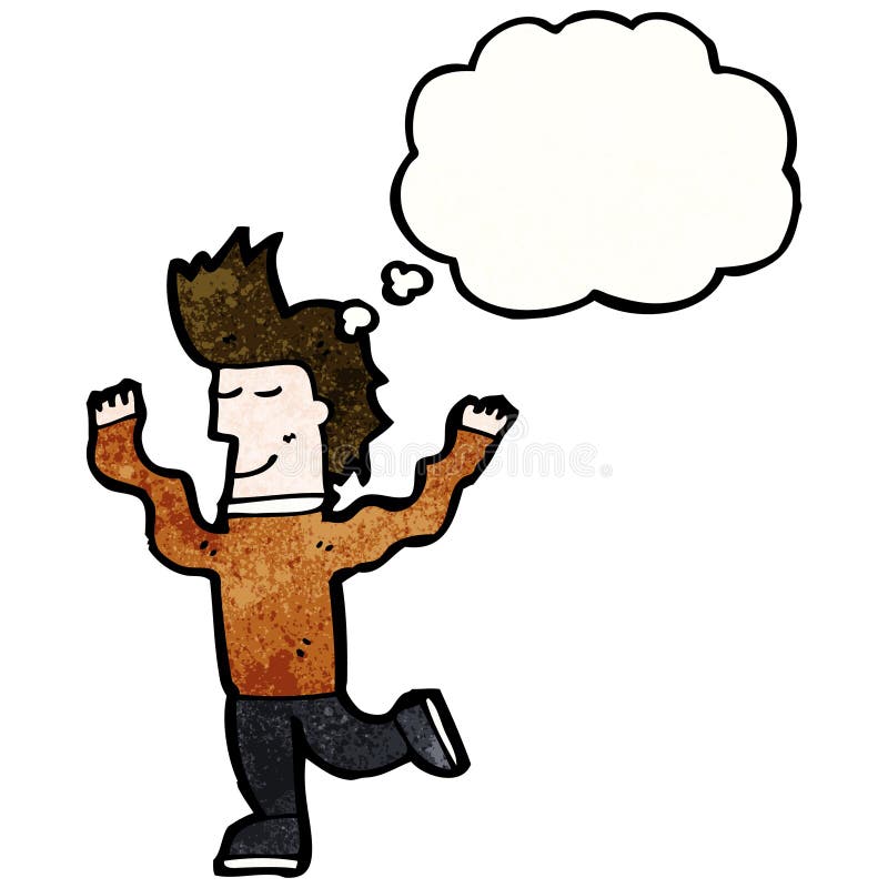 Cartoon prancing man stock vector. Illustration of cheerful - 38034626
