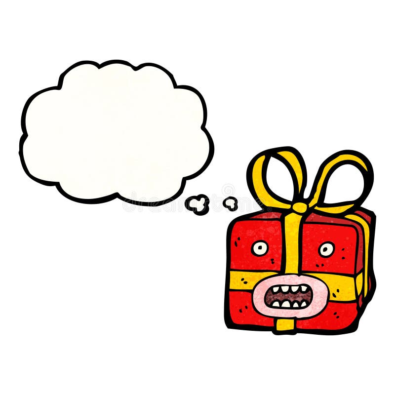 Cartoon present stock vector. Illustration of retro, thought - 38036466