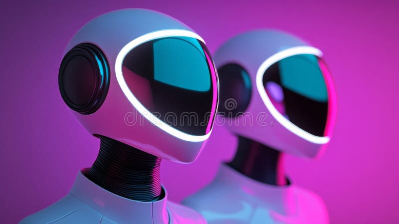 A Cartoon Presentation Illustration Depicting Futuristic 3D Abstract ...