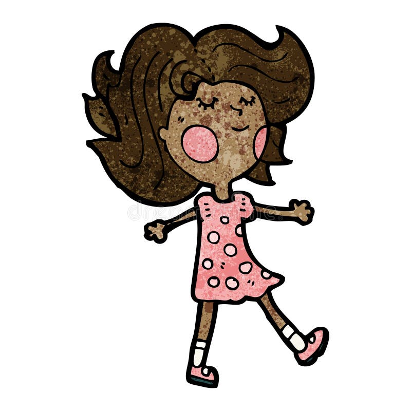 Cartoon pretty girl stock vector. Illustration of quirky - 38061865