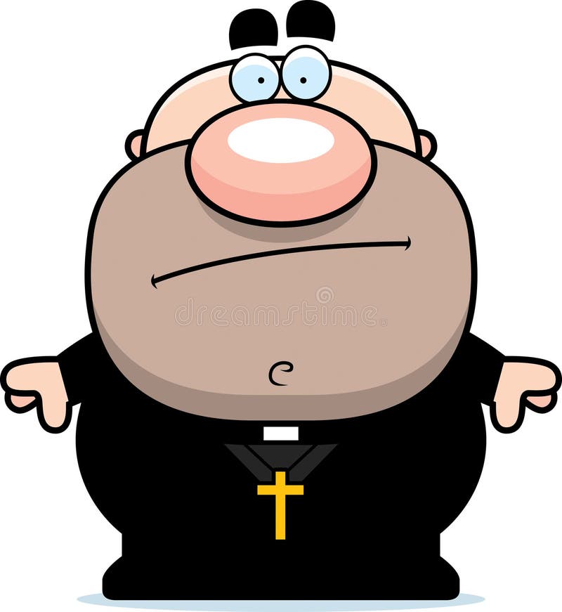 Cartoon Priest Bored stock vector. Illustration of religious - 49929075