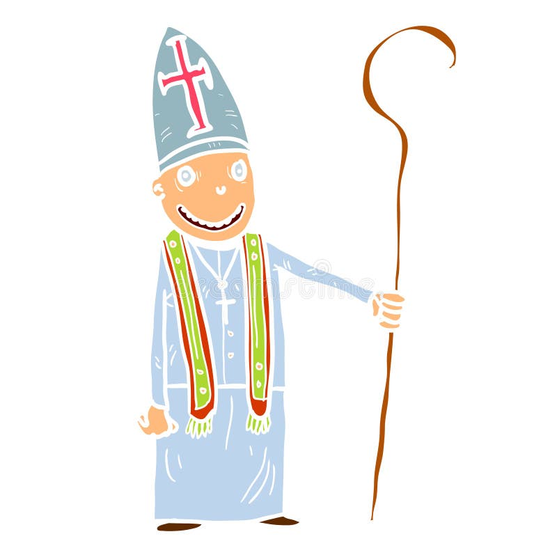 Cartoon Priest Illustration, Vector Icon Stock Vector - Illustration of ...