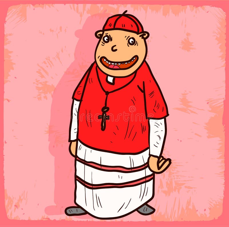 Cartoon Priest Illustration, Vector Icon Stock Vector - Illustration of ...