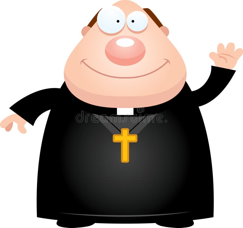 Cartoon Priest Waving Stock Vector - Image: 51131652