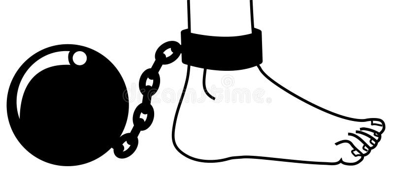 Cartoon prison stock vector. Illustration of ball, black - 23678158
