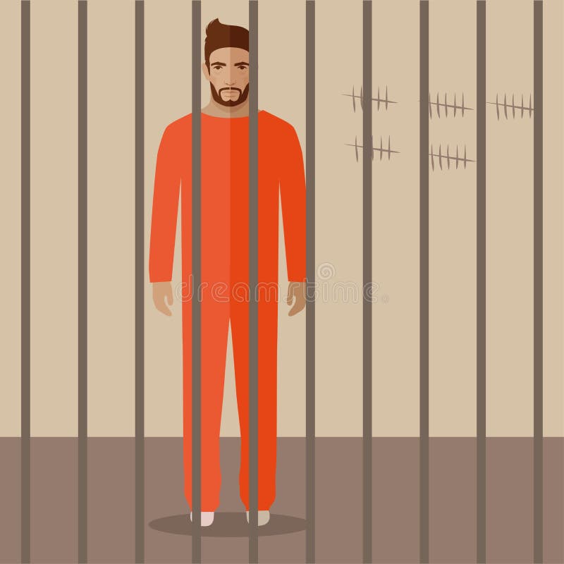 Cartoon Prisoner Behind Bars Stock Illustrations – 361 Cartoon Prisoner ...