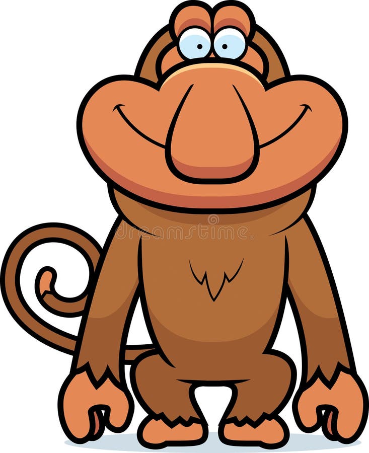 Cartoon Proboscis stock vector. Illustration of happy - 47479064