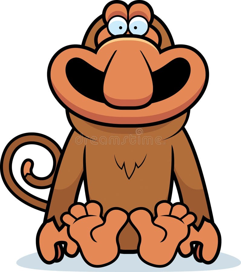 Cartoon Proboscis stock vector. Illustration of happy - 47479064