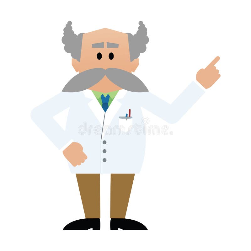 Cartoon Professor stock vector. Illustration of pointer - 30463505