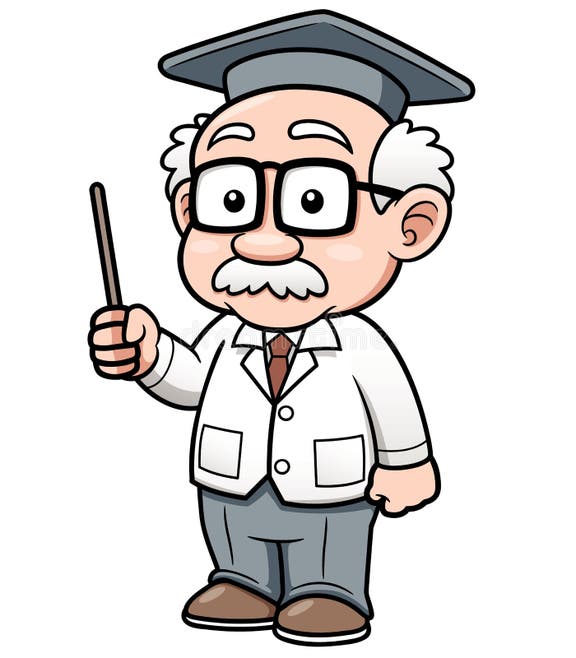 Cartoon Professor stock vector. Illustration of pointer - 30463505