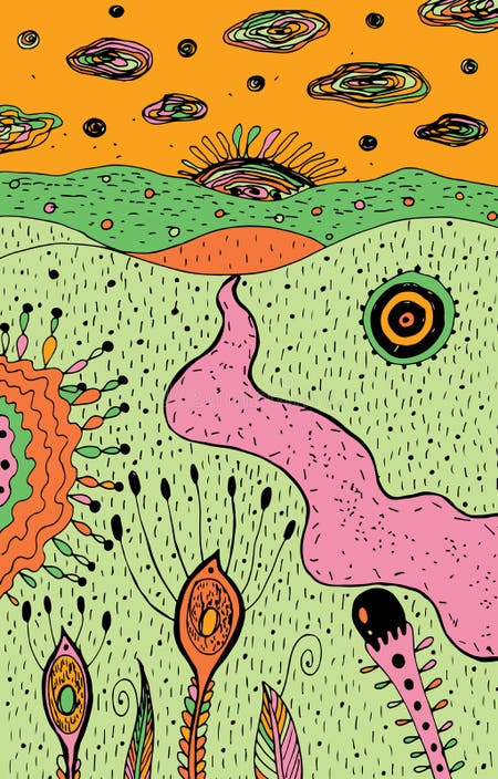 Art Hippie Psychedelic Landscape Stock Illustrations 581 Art Hippie Psychedelic Landscape