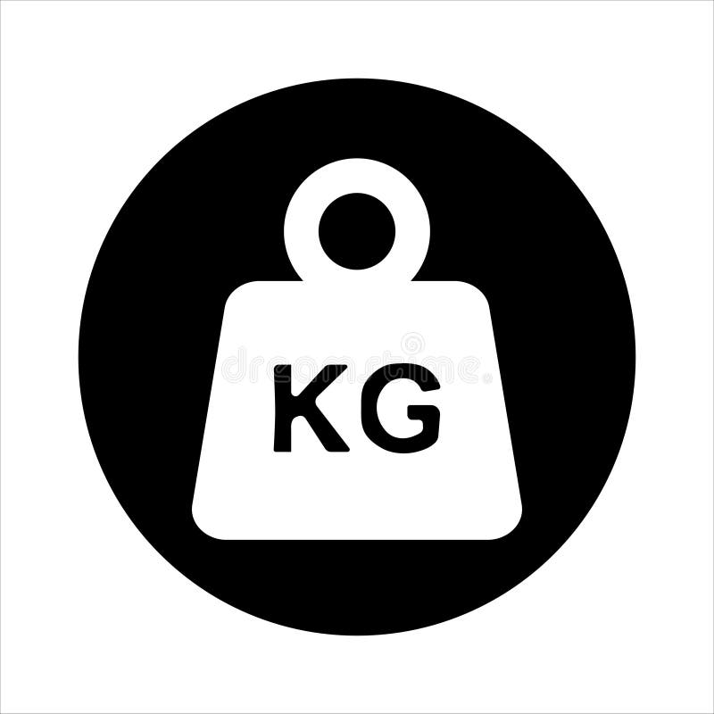 Kilogram Weight Graphic Icon. Stock Illustration - Illustration of flat ...