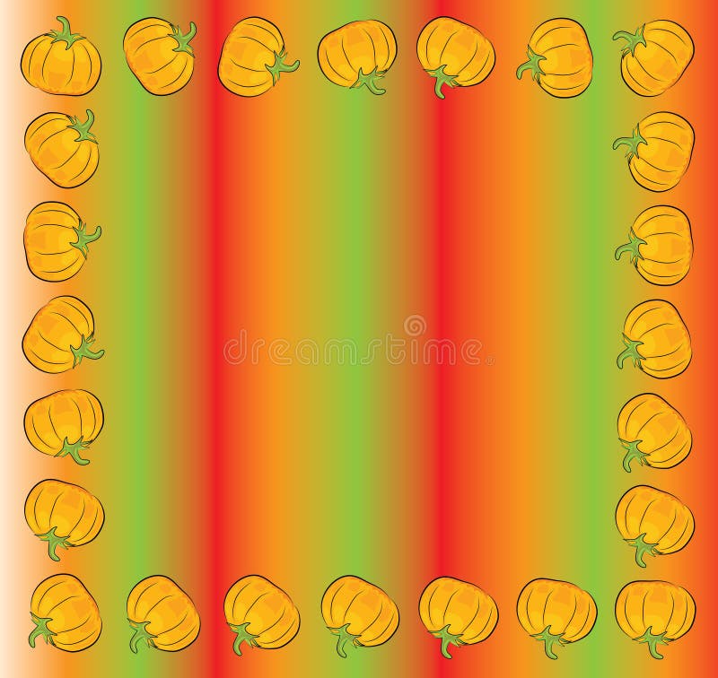Cartoon pumpkin frame stock illustration. Illustration of cartoon ...