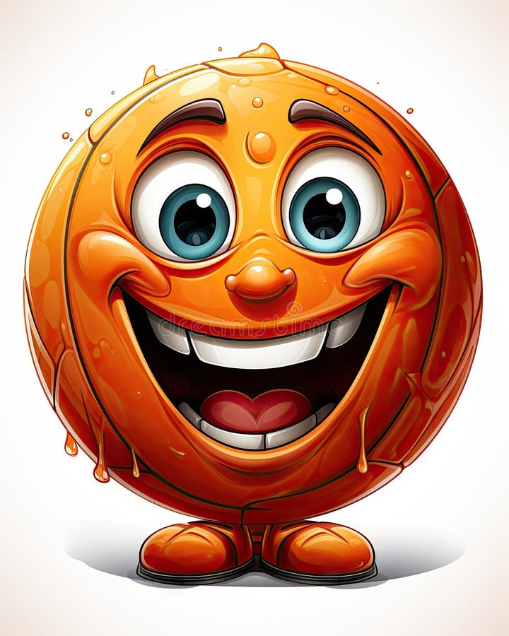A Cartoon Pumpkin with a Happy Face and Big Blue Eyes. Generative Ai ...