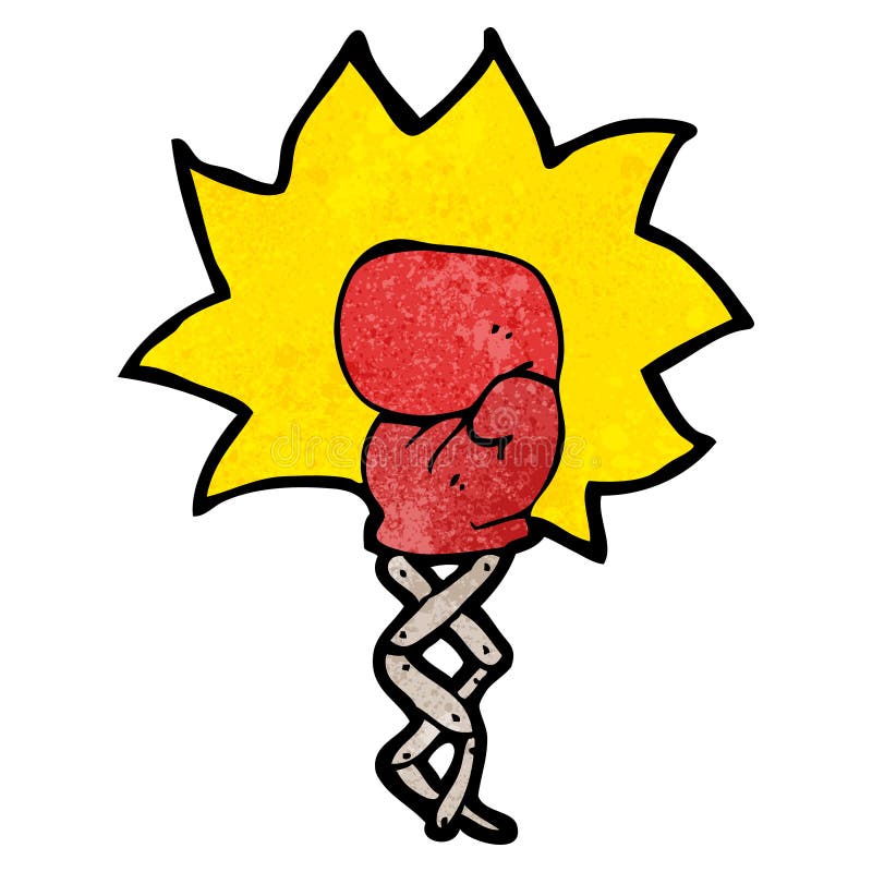 Cartoon punch stock vector. Illustration of funny, boxing - 38040413