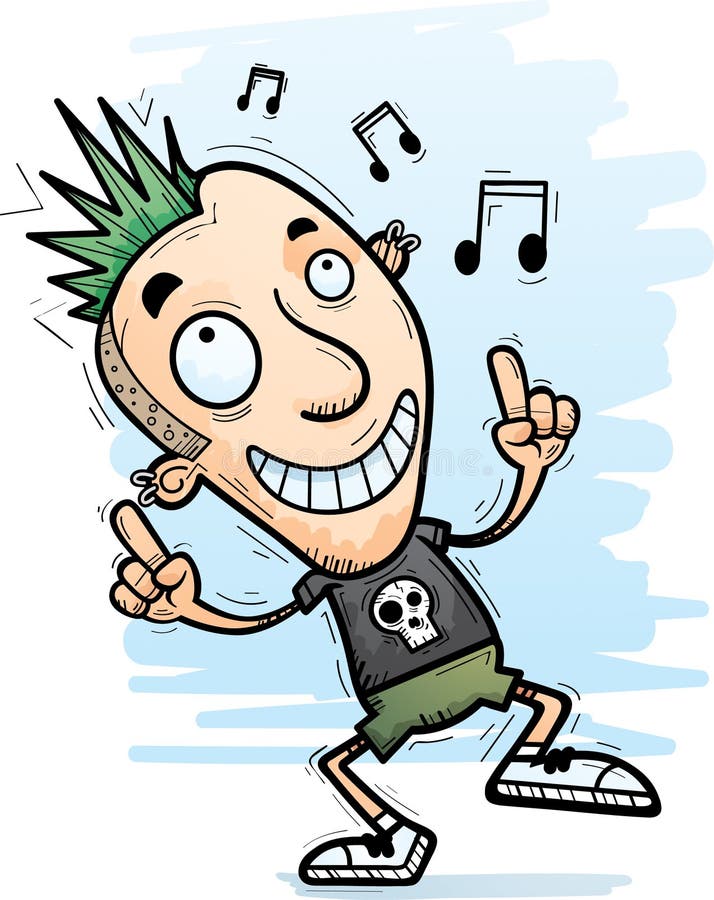 Punk boy cartoon stock illustration. Illustration of frowning - 35446181