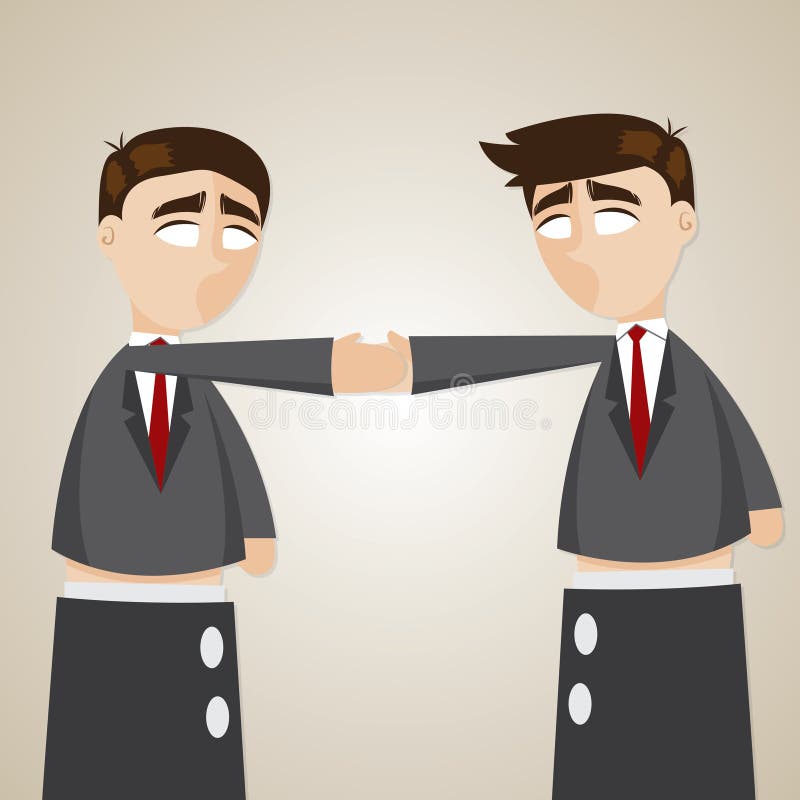 Cartoon Puppet Businessman Check Hand Stock Vector - Illustration of ...