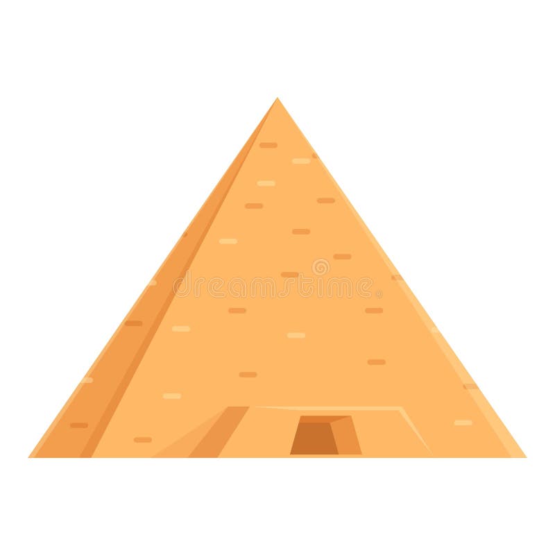 Cartoon Pyramid on White Background Stock Vector - Illustration of ...