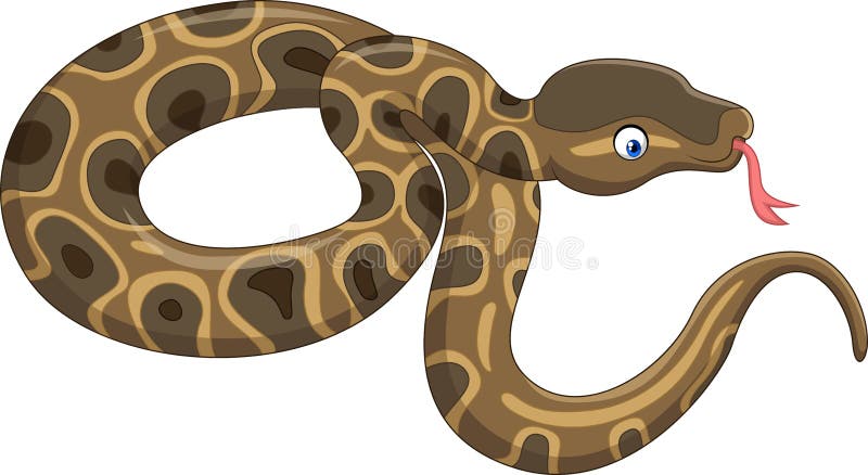 Cartoon Python Isolated On White Background Stock Vector Illustration Of Python Rest 98486167
