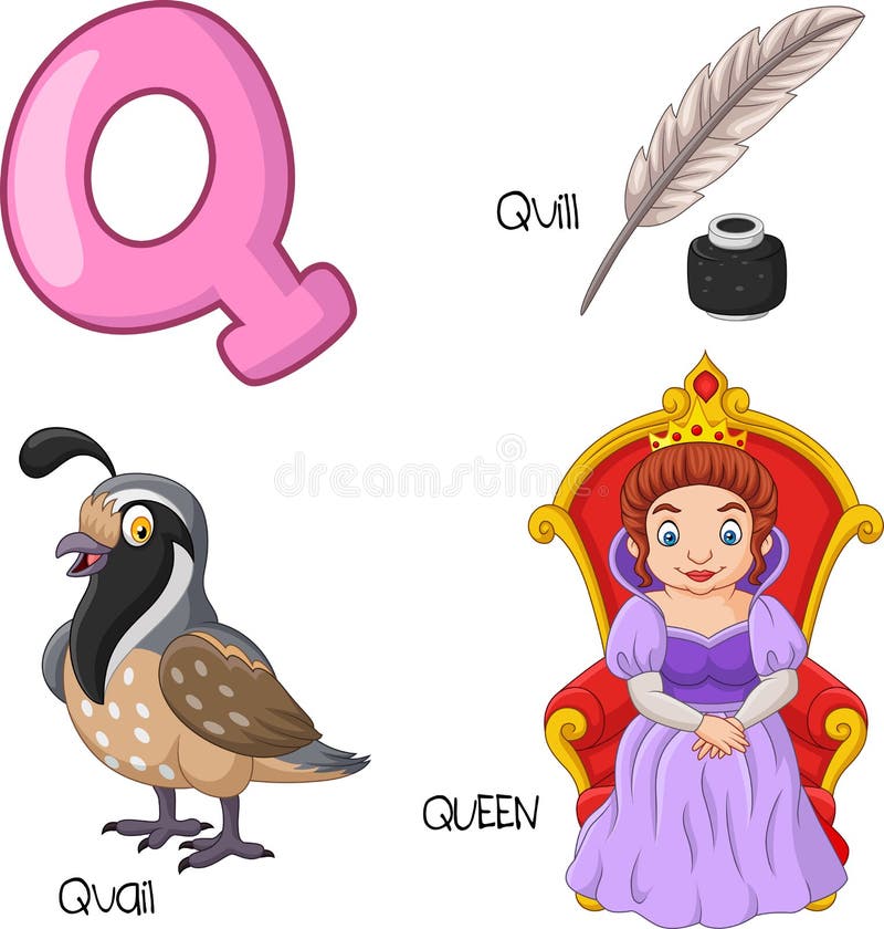 Alphabet Q with queen stock vector. Illustration of element - 13467358