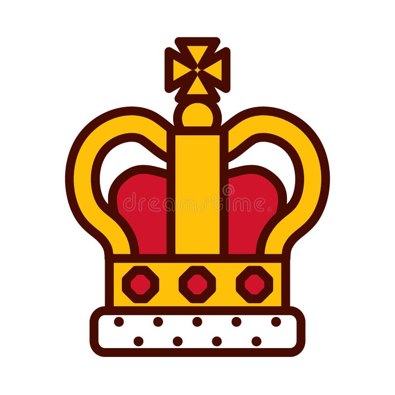 Cartoon Queen Crown Icon Isolated Stock Vector - Illustration of ...