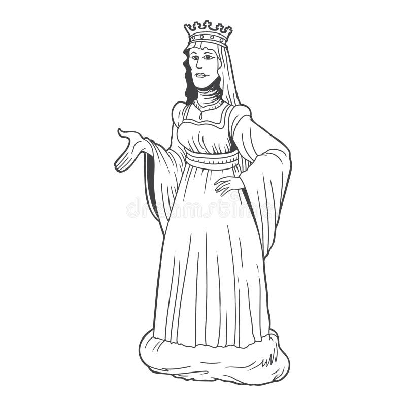 Cartoon queen stock vector. Illustration of artwork - 259450326