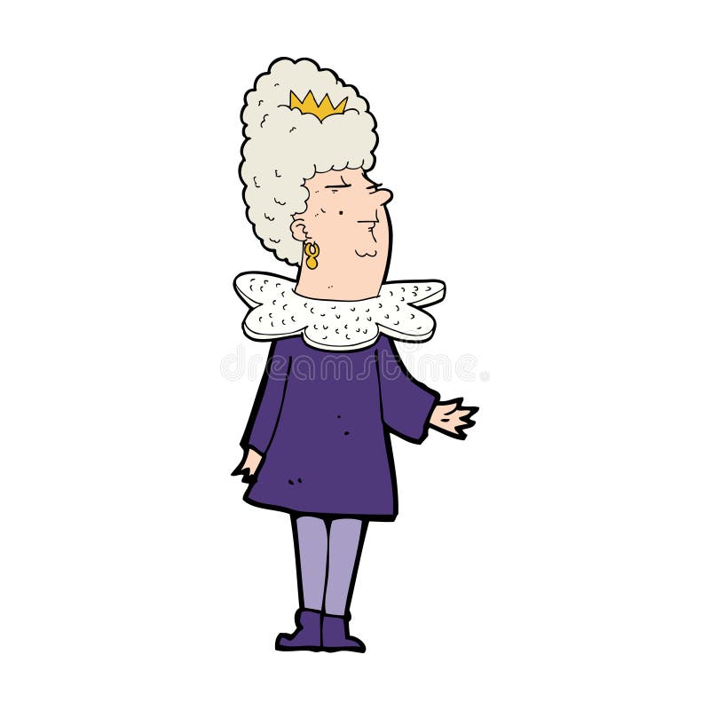 Cartoon queen stock vector. Illustration of royal, hand - 37012706