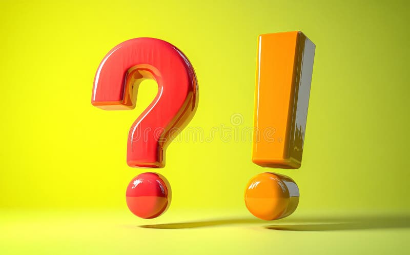 A Cartoon Question Mark and Exclamation Point, Chat Mark, Created with ...
