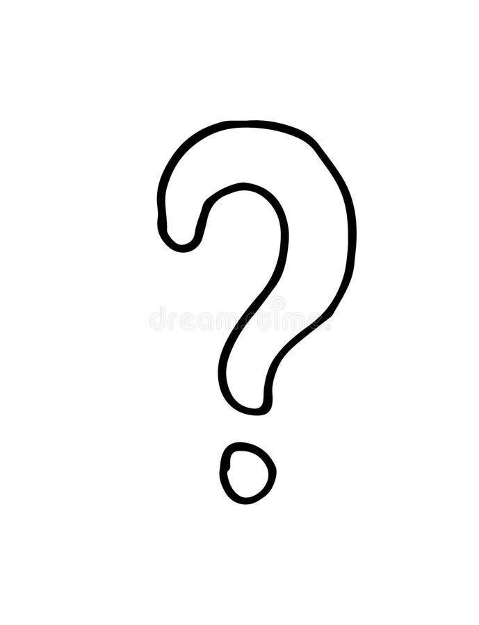 Cartoon Question Mark Symbol. Vector Hand Drawn Doodle Illustration ...