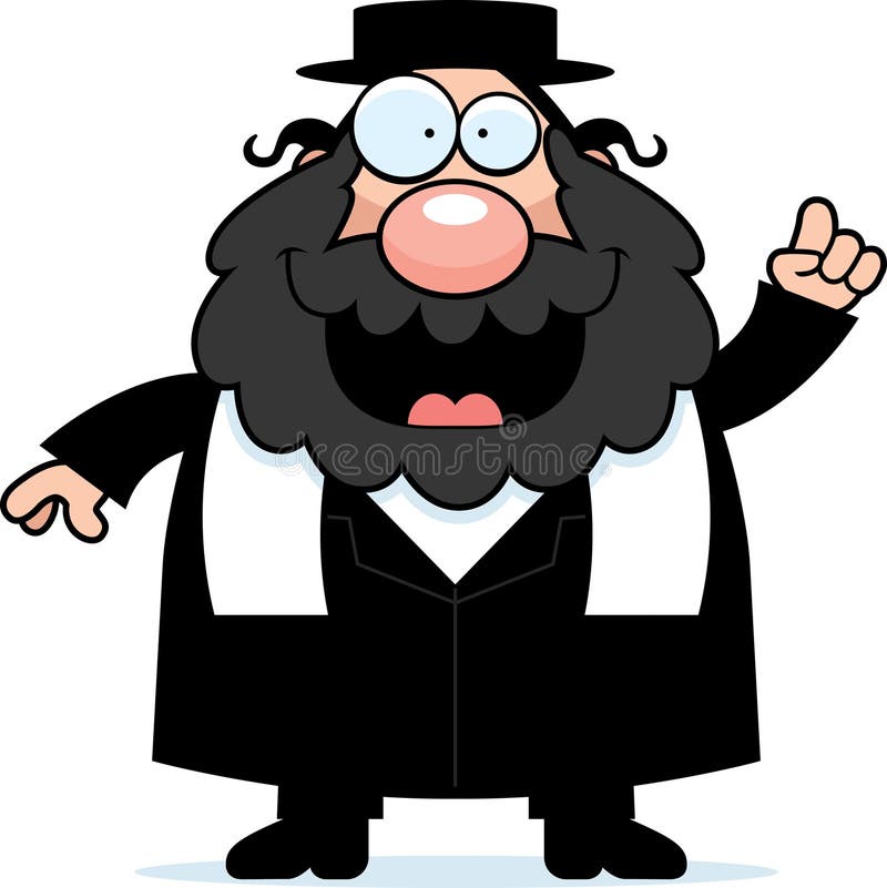 Cartoon Rabbi On A White Background Stock Illustration - Illustration ...
