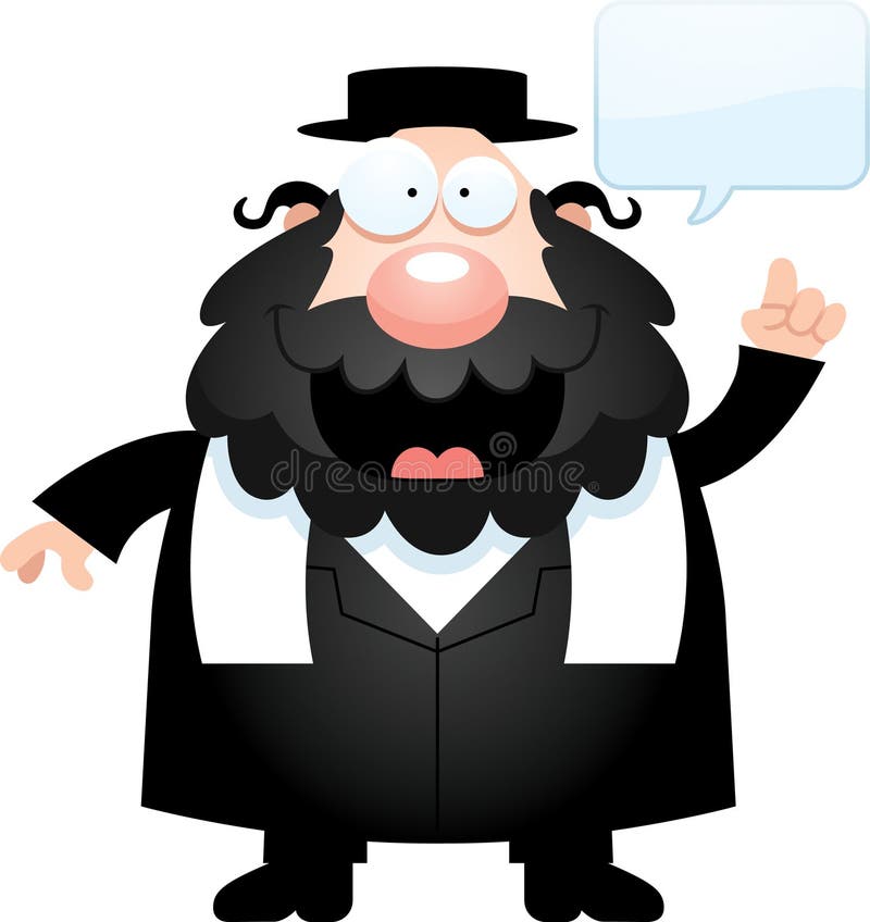 Cartoon Rabbi Talking stock vector. Illustration of bubble - 51131646