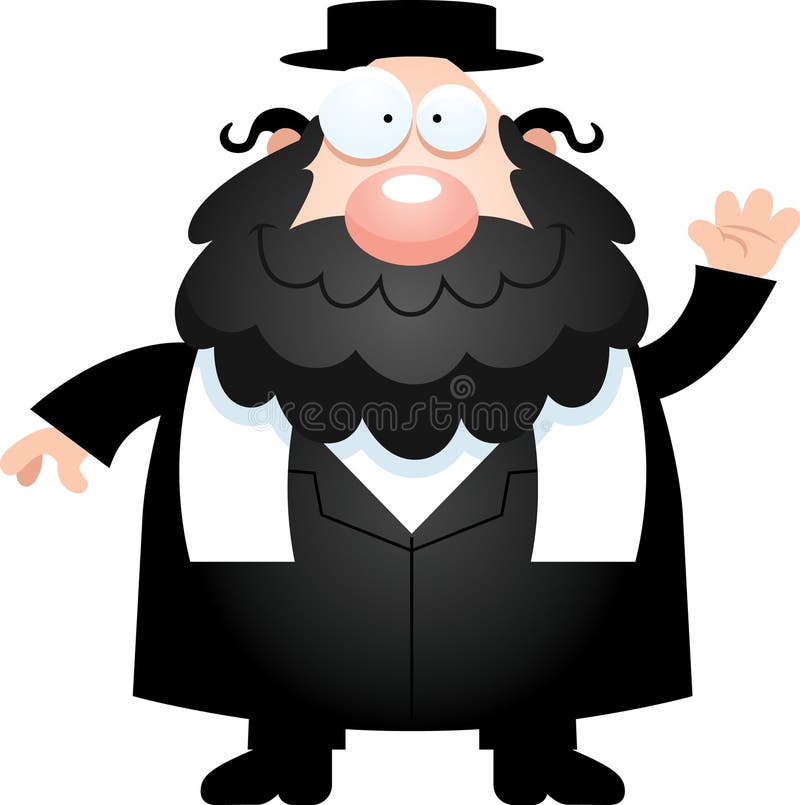 Cartoon Rabbi on a White Background Stock Illustration - Illustration ...