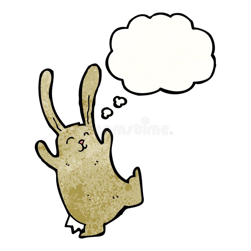 Cartoon rabbit stock vector. Illustration of thinking - 38046576