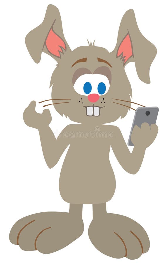 Bunny Cell Phone Stock Illustrations – 72 Bunny Cell Phone Stock ...